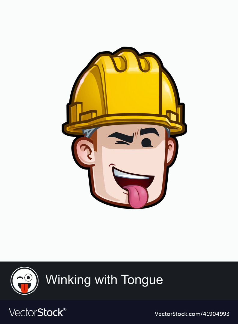 Construction worker - expressions - affection Vector Image