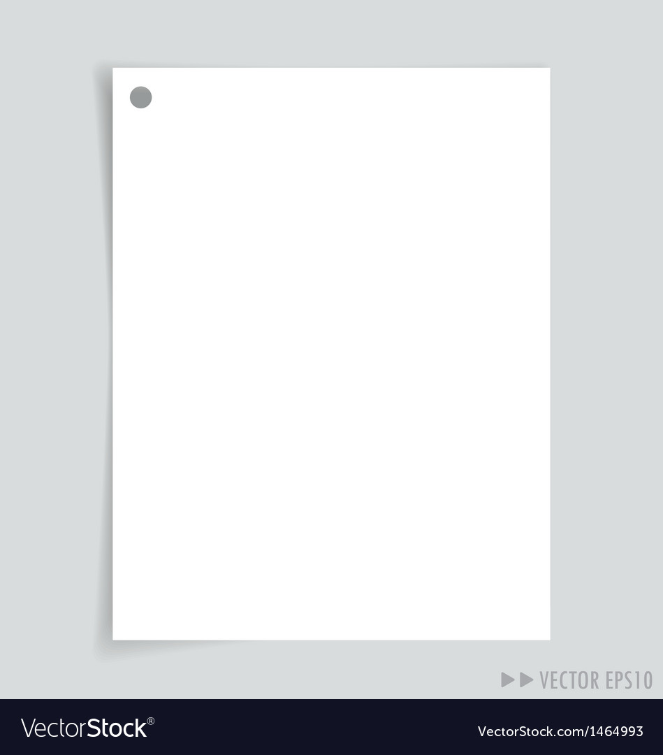 Empty white papers Royalty Free Vector Image - VectorStock
