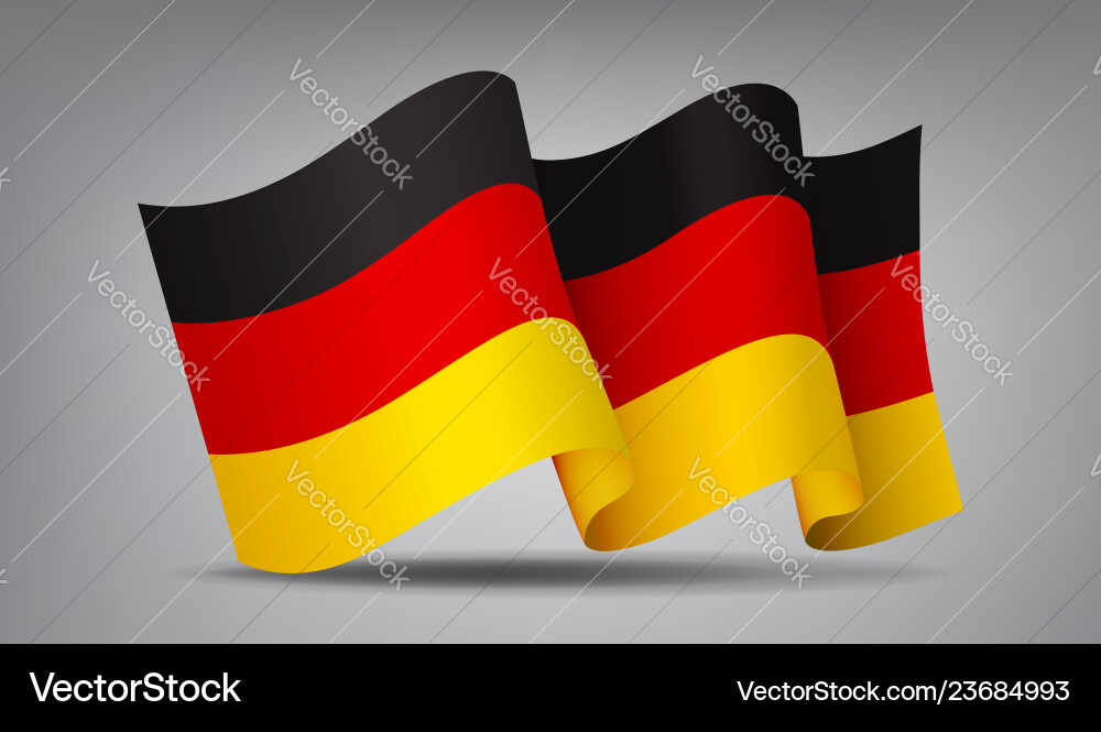 Germany waving flag icon isolated official symbol Vector Image