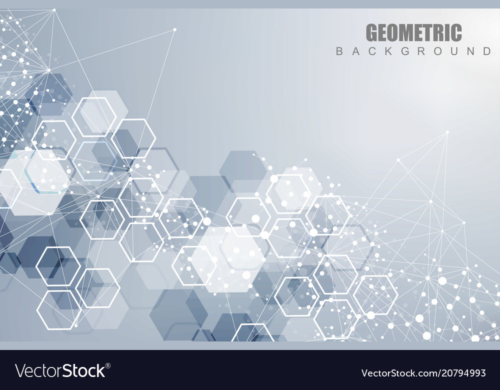 Hexagonal abstract background big data Royalty Free Vector