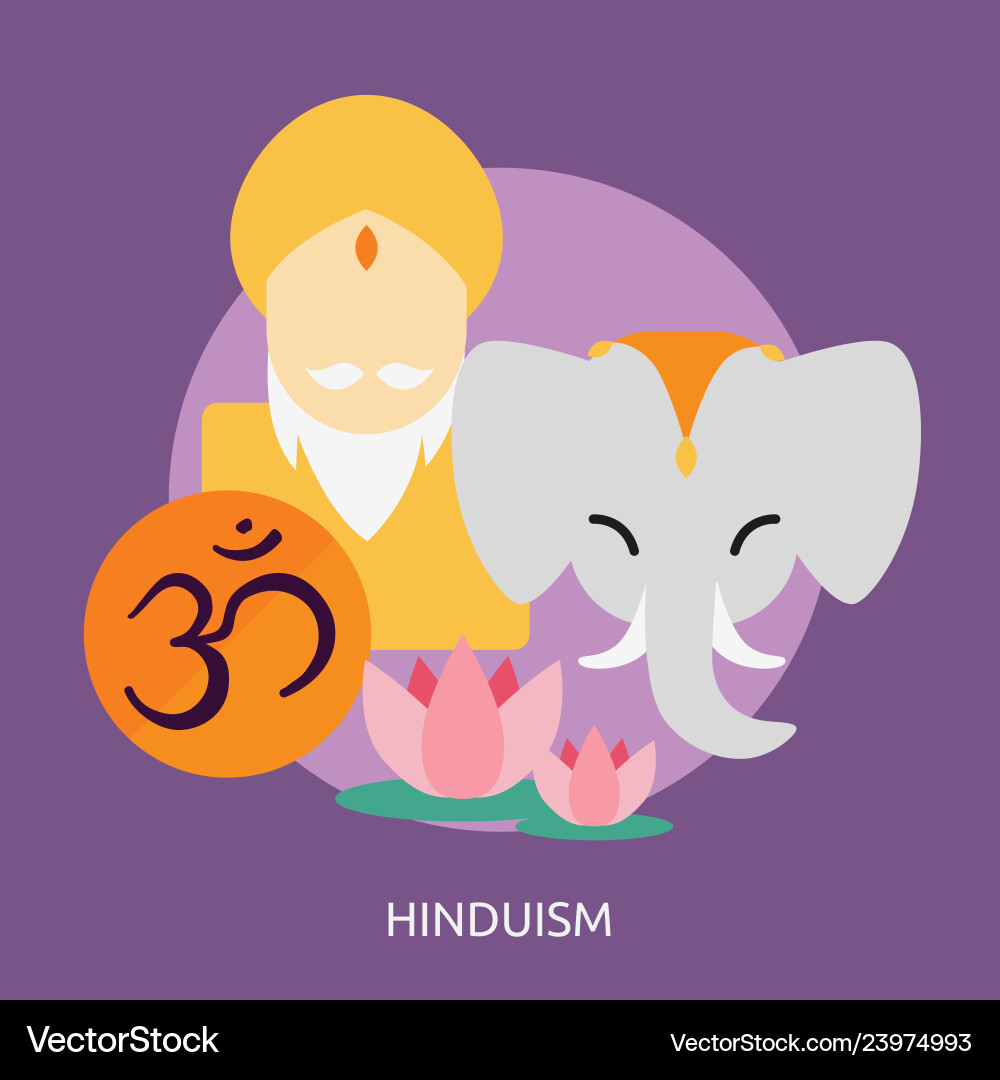 Hinduism conceptual design Royalty Free Vector Image