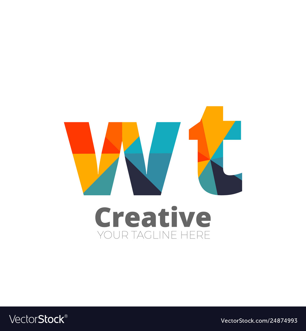 Initial letter rounded design logo - elements Vector Image