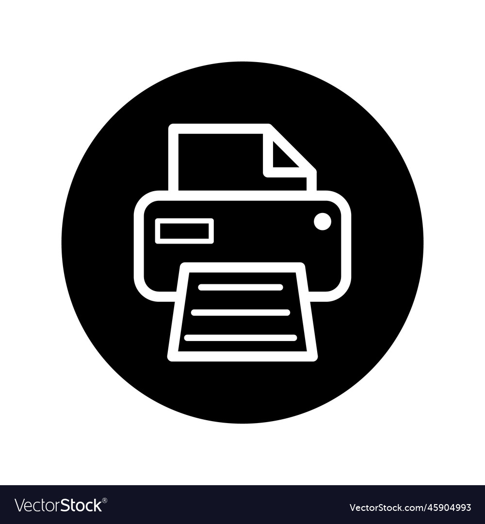 Printer document web icon printout machine Vector Image