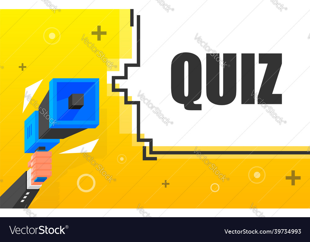 Quiz banner template marketing flyer Royalty Free Vector