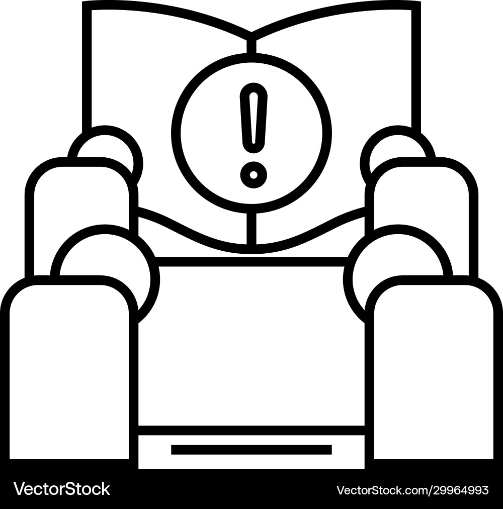 Urgent message line icon concept sign outline Vector Image