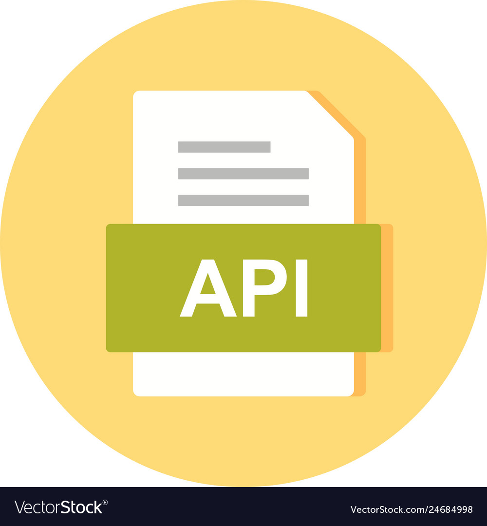 Api file document icon Royalty Free Vector Image