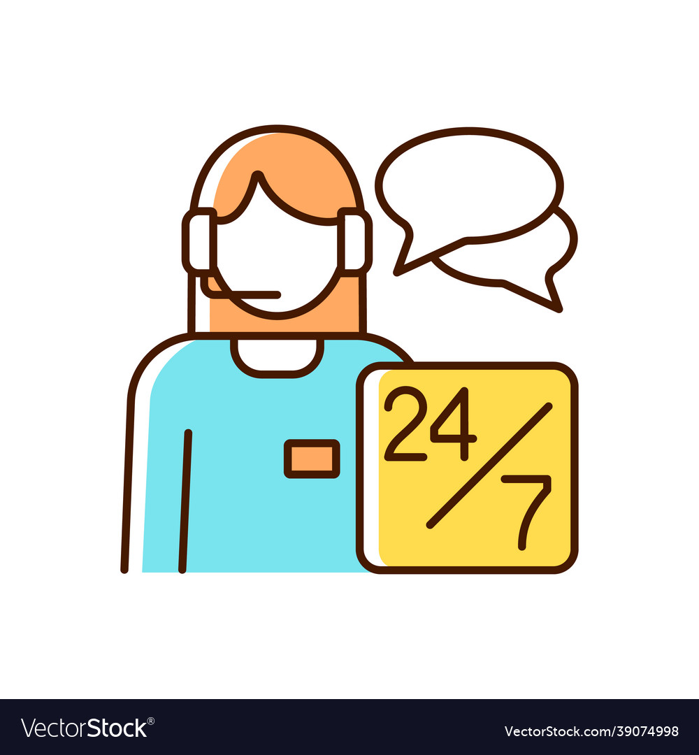 Customer support rgb color icon Royalty Free Vector Image Customer support rgb color icon Royalty Free Vector Image