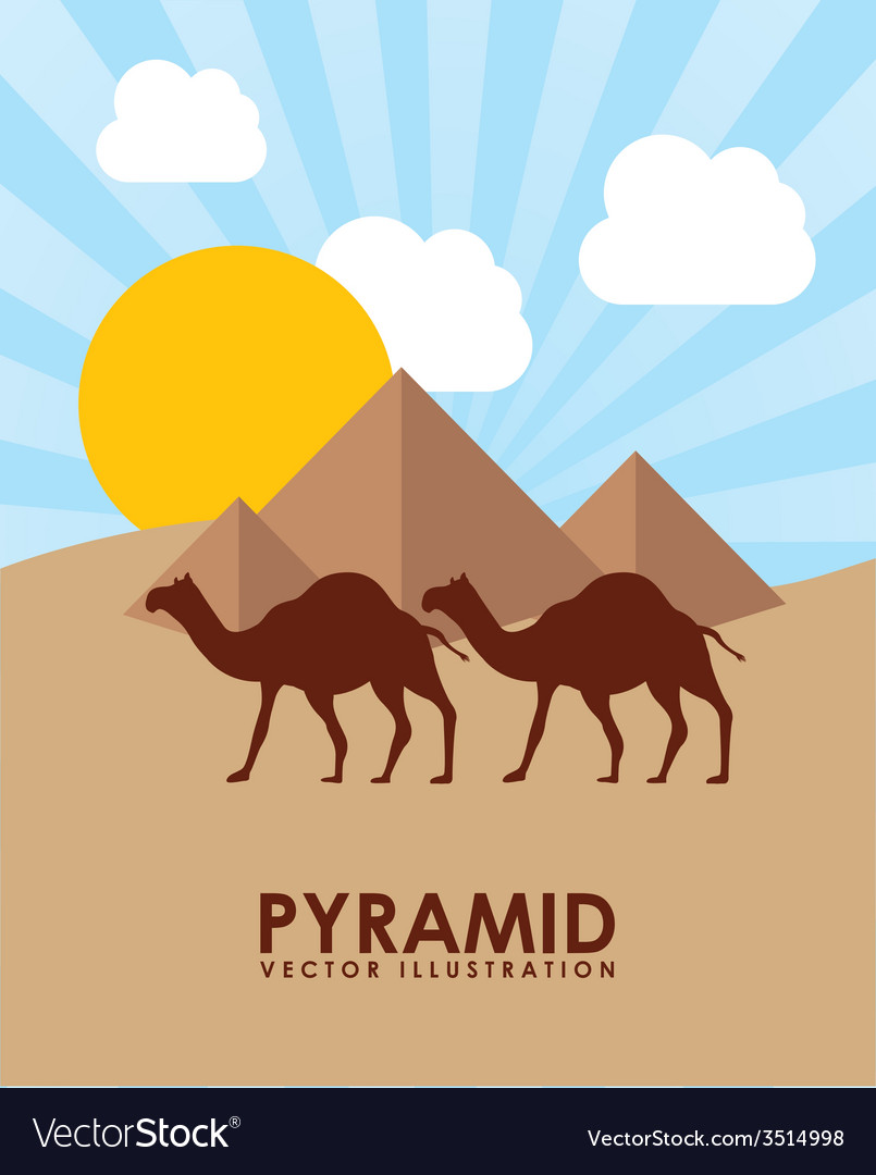 Egypt pyramid Royalty Free Vector Image - VectorStock