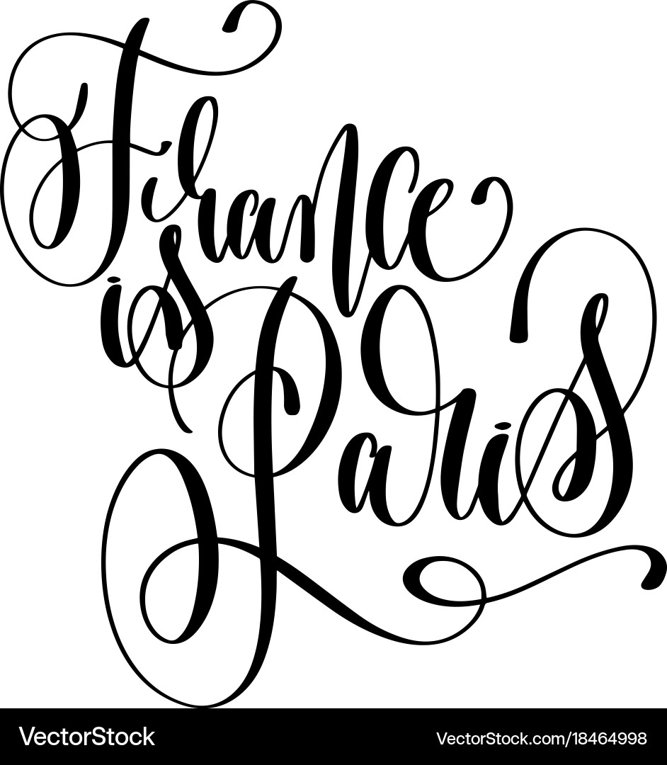 France is paris hand lettering modern typography Vector Image