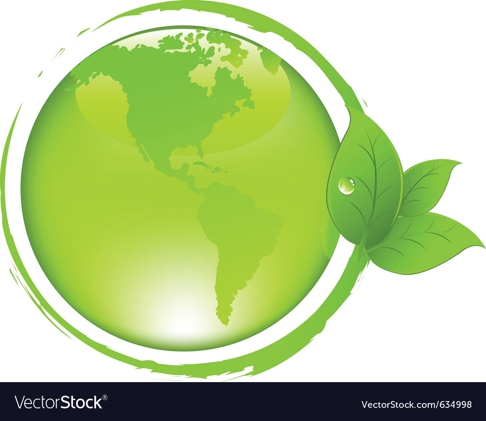 Green earth Royalty Free Vector Image - VectorStock