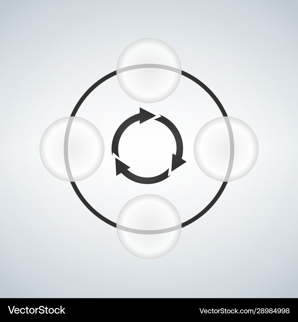 Infographic business linked circle diagrams Vector Image