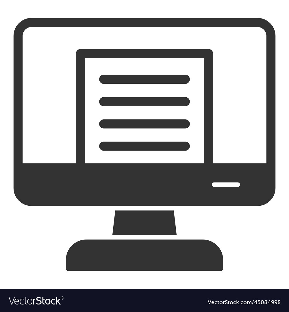 Monitor screen 1 Royalty Free Vector Image - VectorStock