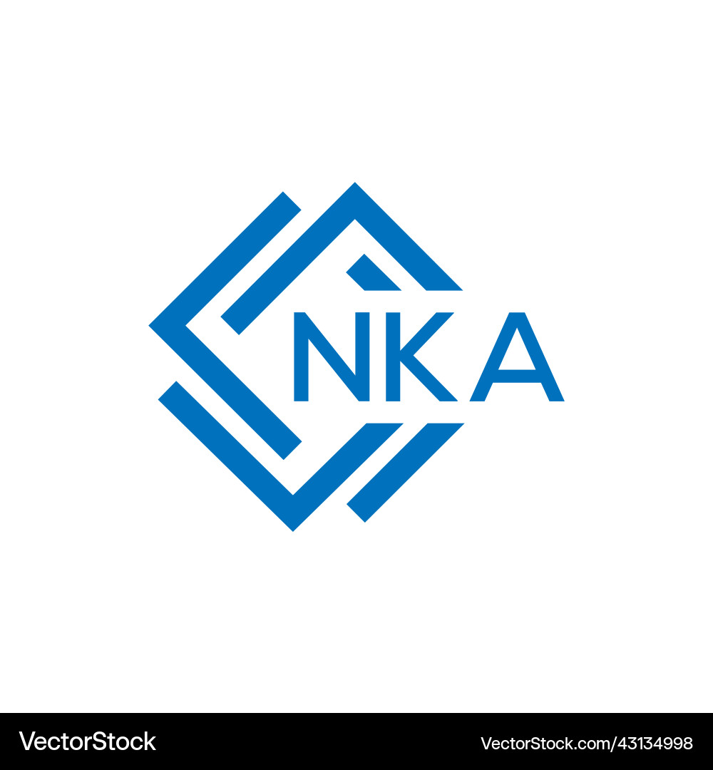 Nka letter logo design on white background Vector Image