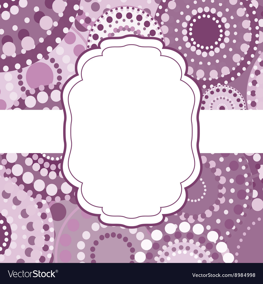 Patterned frame background invitation circular Vector Image