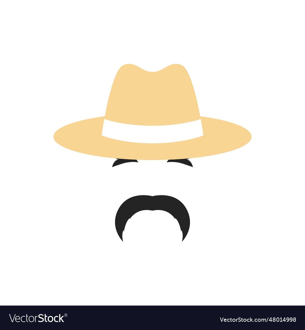 Portrait of a farmer man in a hat people Vector Image