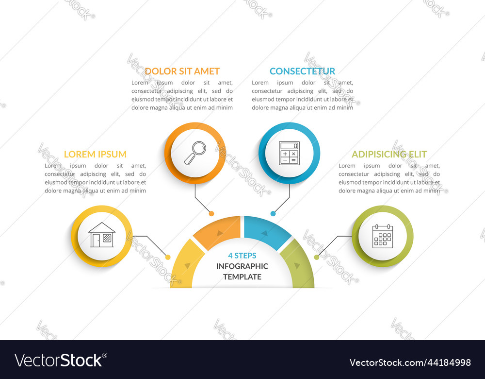 Process infographics - 4 steps Royalty Free Vector Image