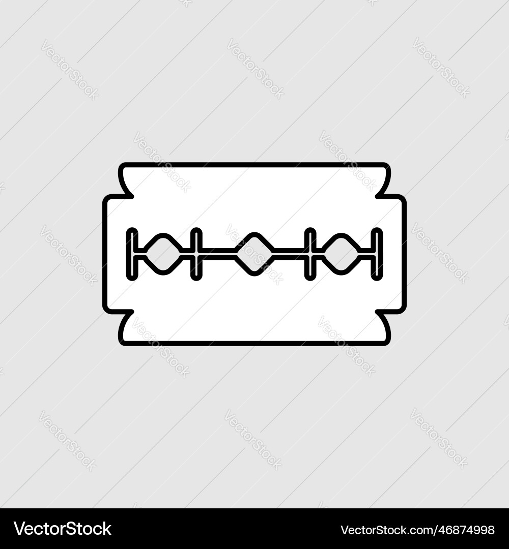 Razor blade line icon outline sign Royalty Free Vector Image