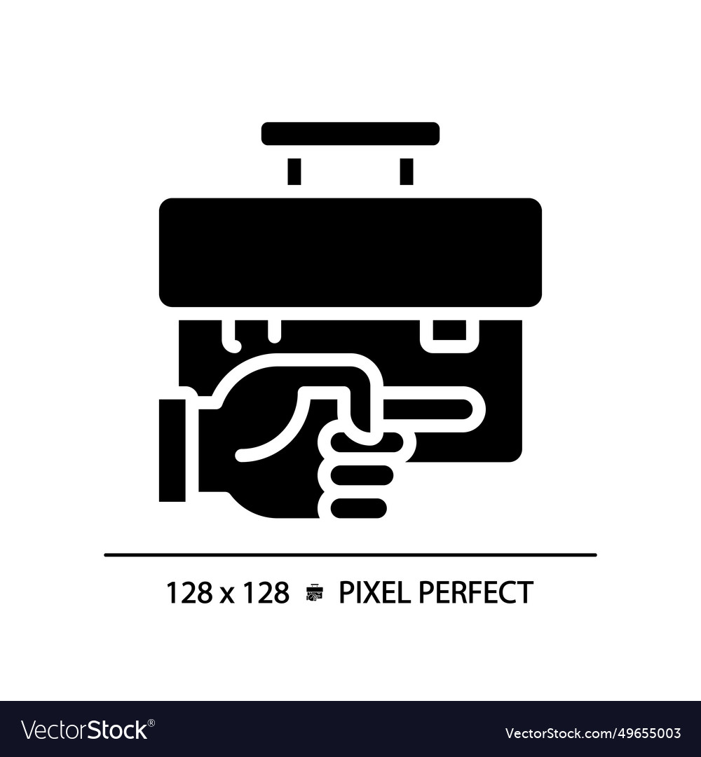 2d pixel perfect glyph style unemployment icon Vector Image 2d pixel perfect glyph style unemployment icon Vector Image
