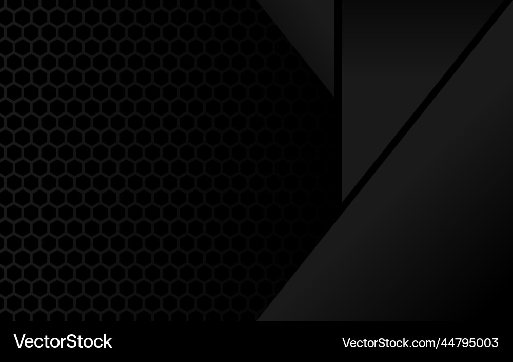 Black modern design with hexagonal pattern Vector Image