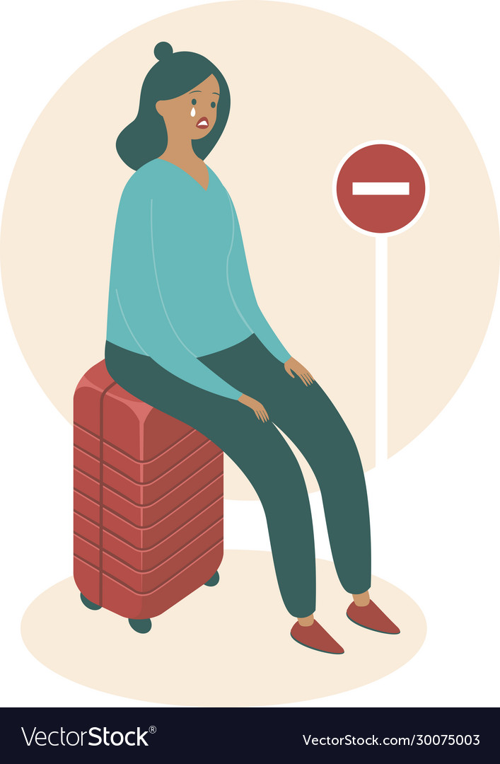 Cancelled flights because covid-19 pandemic Vector Image