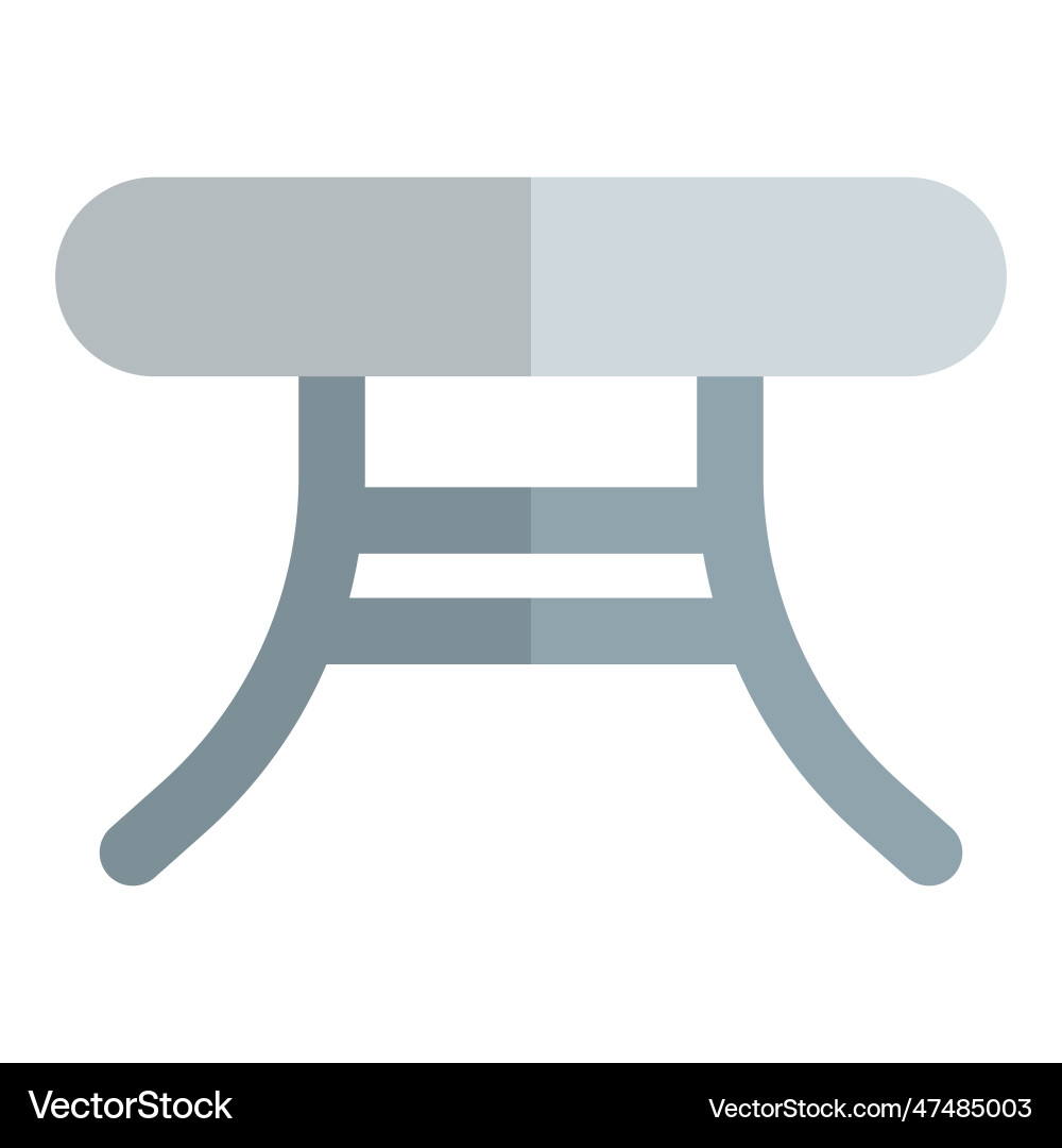 End table with stylish wooden legs Royalty Free Vector Image