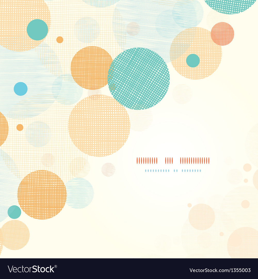 Fabric circles abstract corner pattern background Vector Image