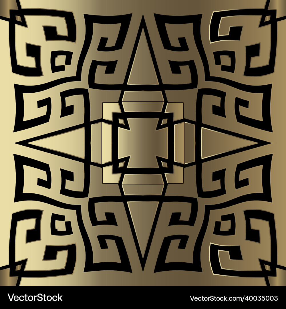 Gold greek style seamless pattern ornamental Vector Image
