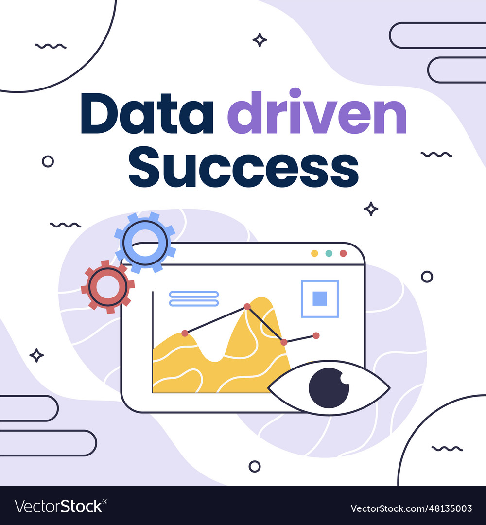 Hand drawn data analysis posts Royalty Free Vector Image