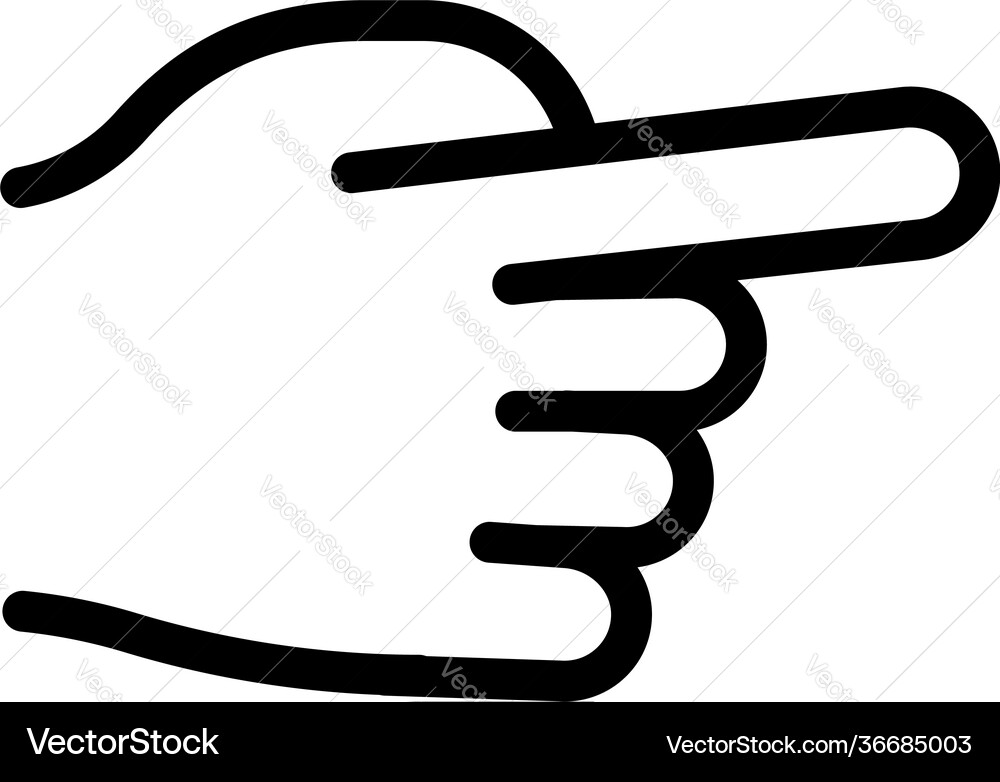Hand gesture attention icon outline style Vector Image