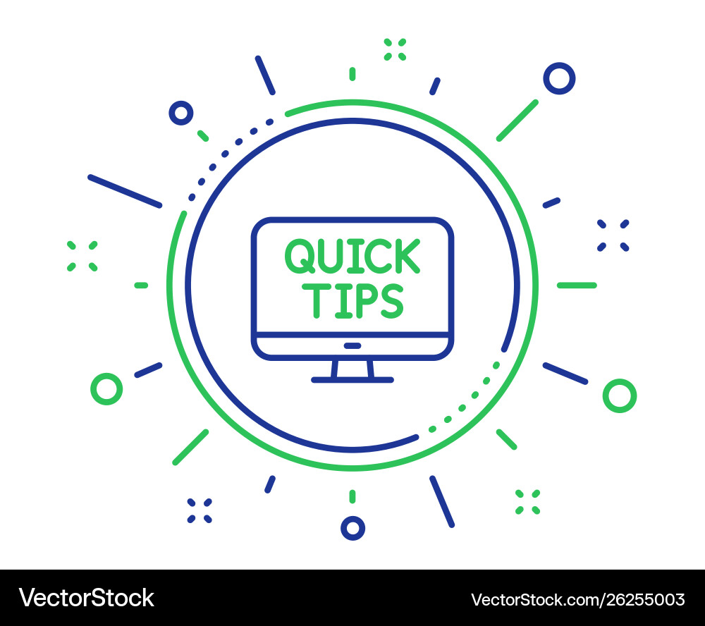 Quick tips line icon helpful tricks sign Vector Image