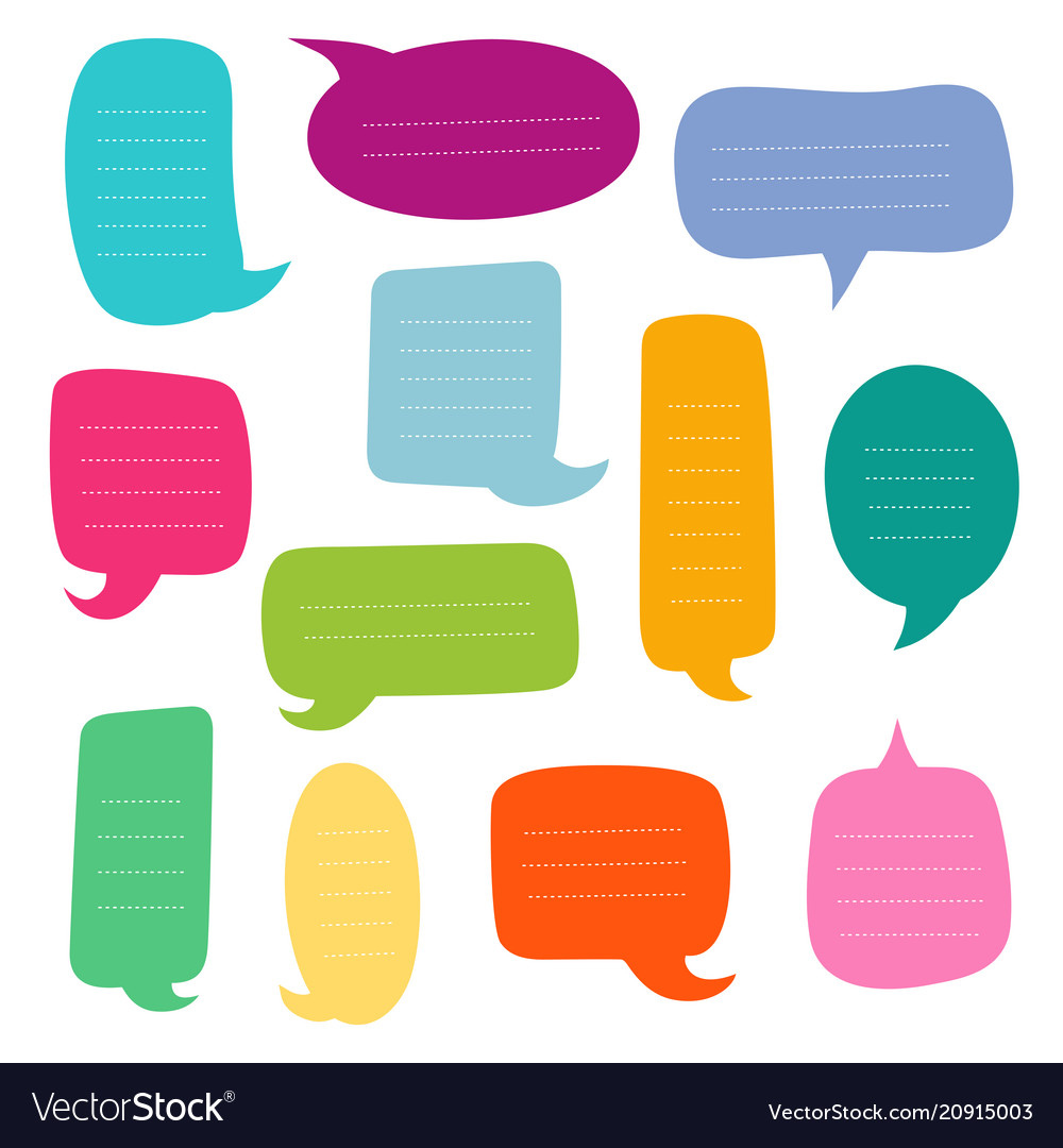 Set empty dialogs boxes speech bubbles Royalty Free Vector
