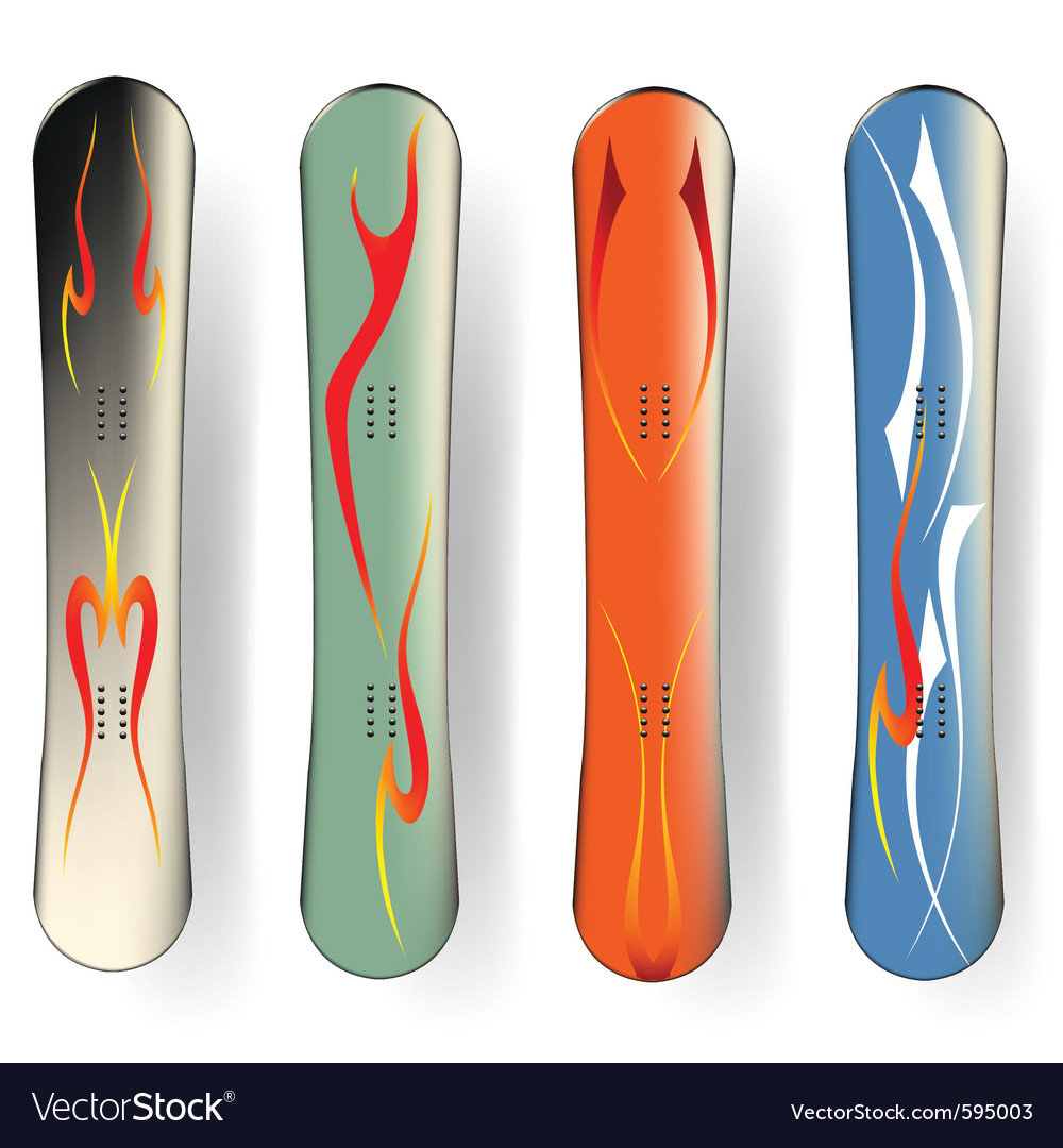 Snowboards Royalty Free Vector Image - VectorStock