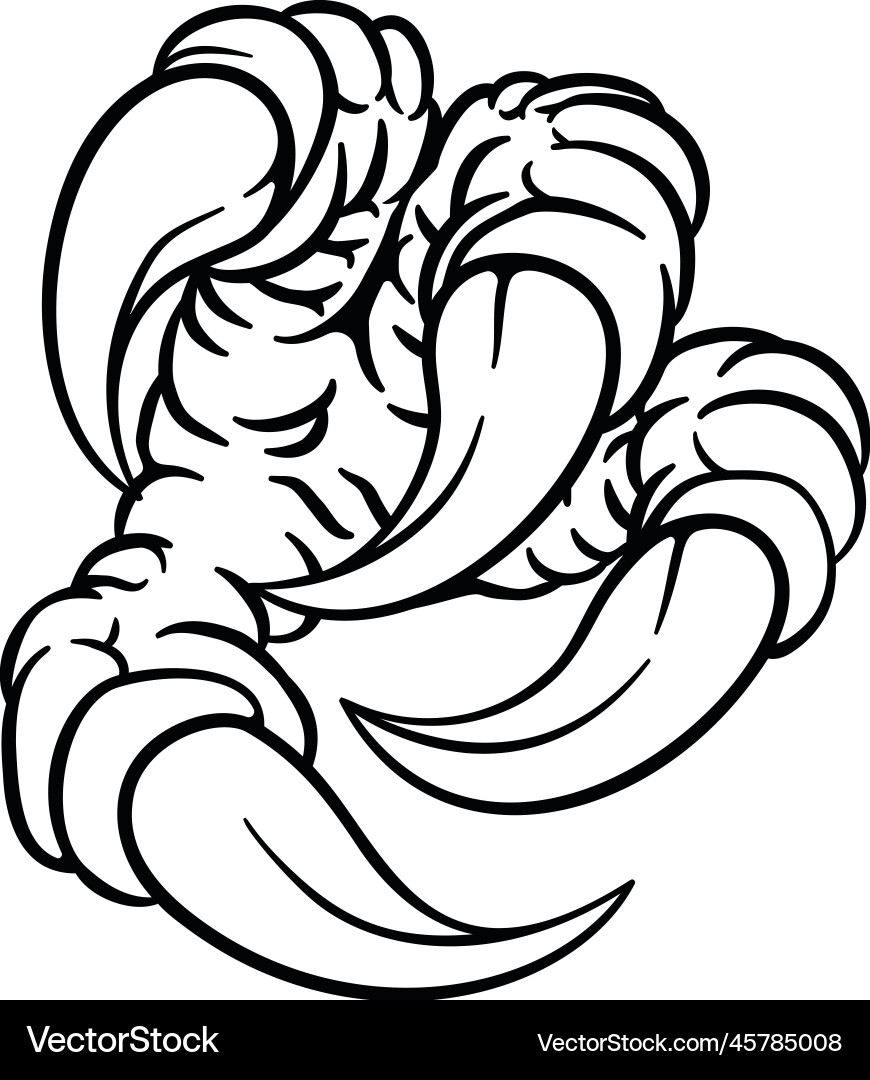 An eagle or monster dragon claw talon hand design Vector Image