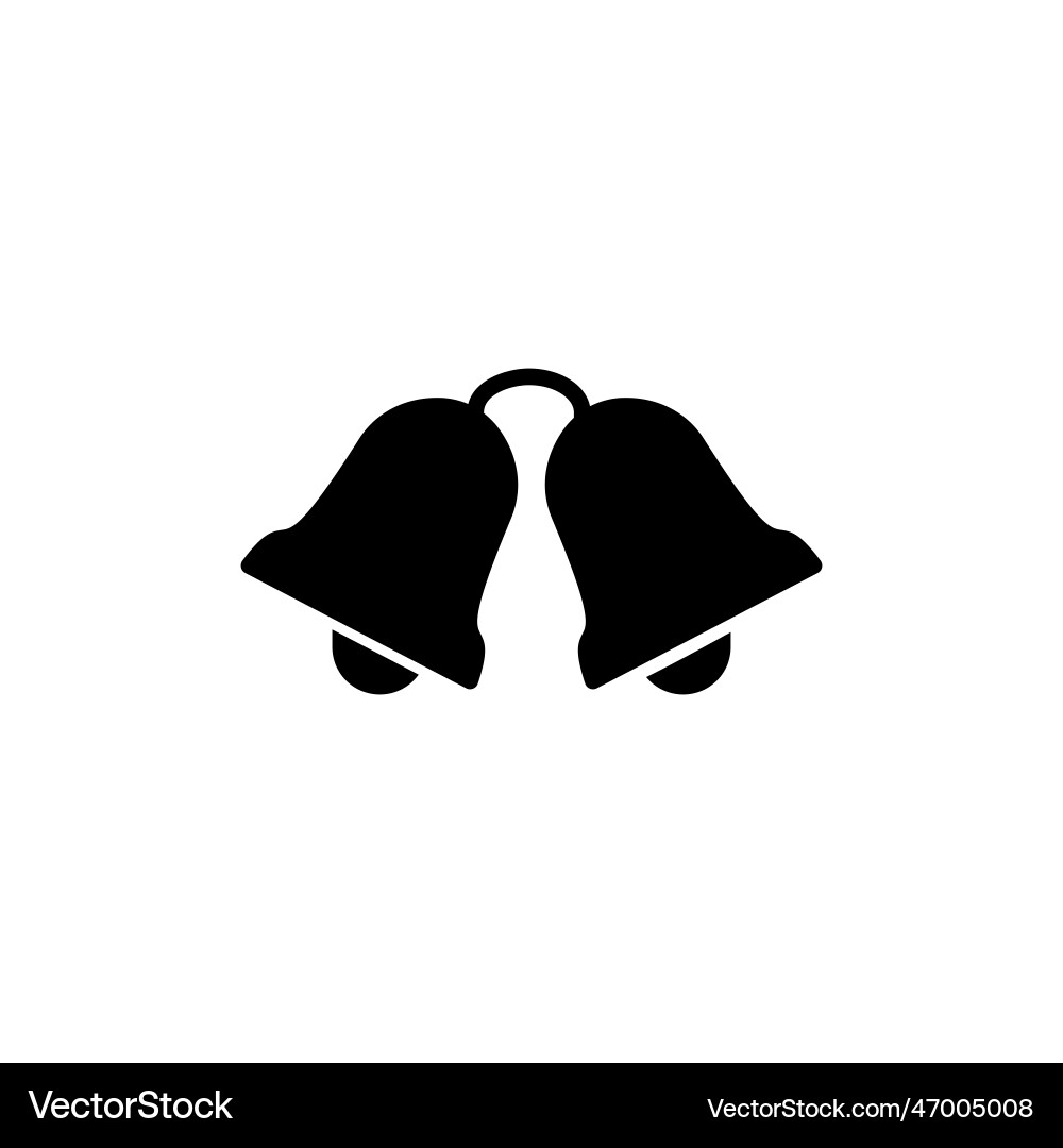 Bell icon in trendy flat style isolated Royalty Free Vector