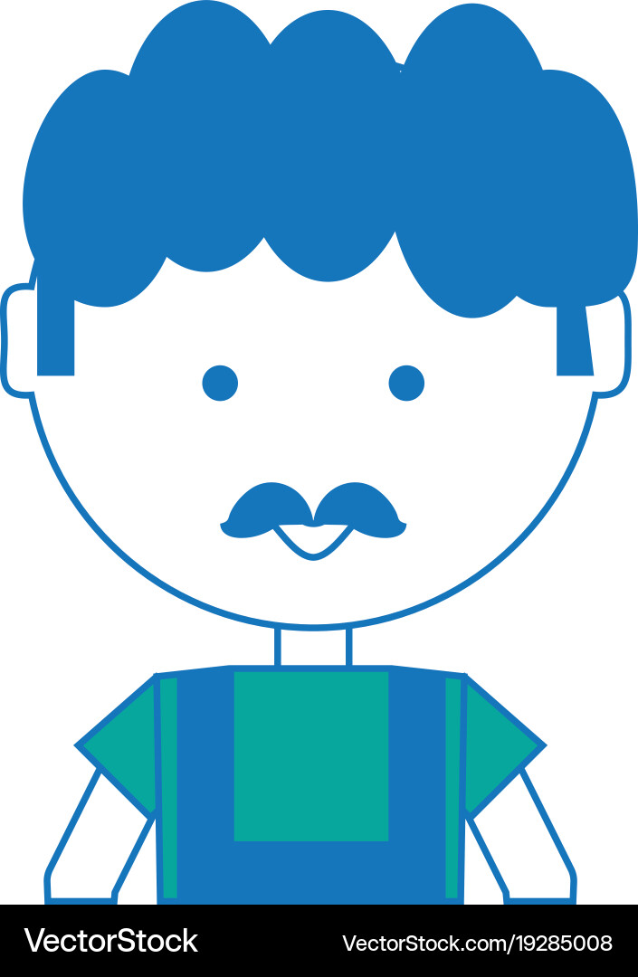 Cartoon mechanic man icon Royalty Free Vector Image