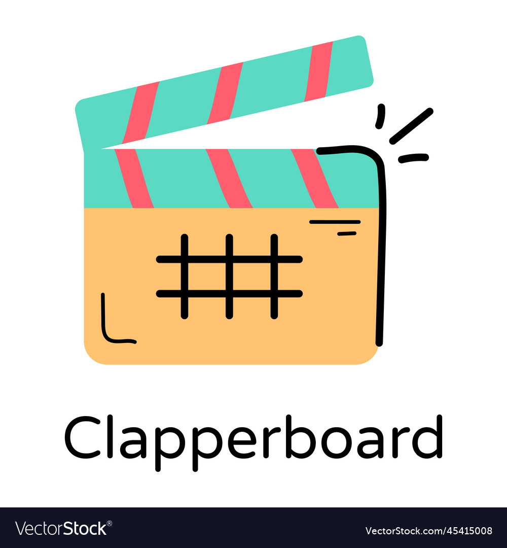 Clapperboard Royalty Free Vector Image - VectorStock