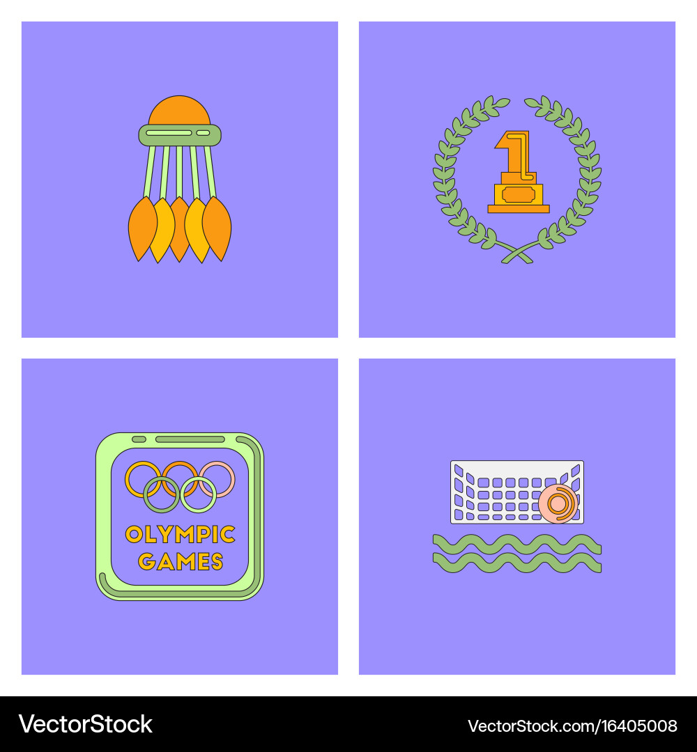 Collection of olympic game design Royalty Free Vector Image