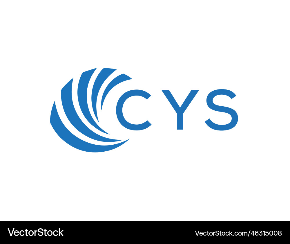 Cys letter logo design on white background Vector Image