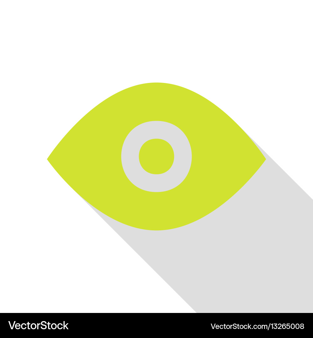 Eye sign pear icon with flat style Royalty Free Vector Image