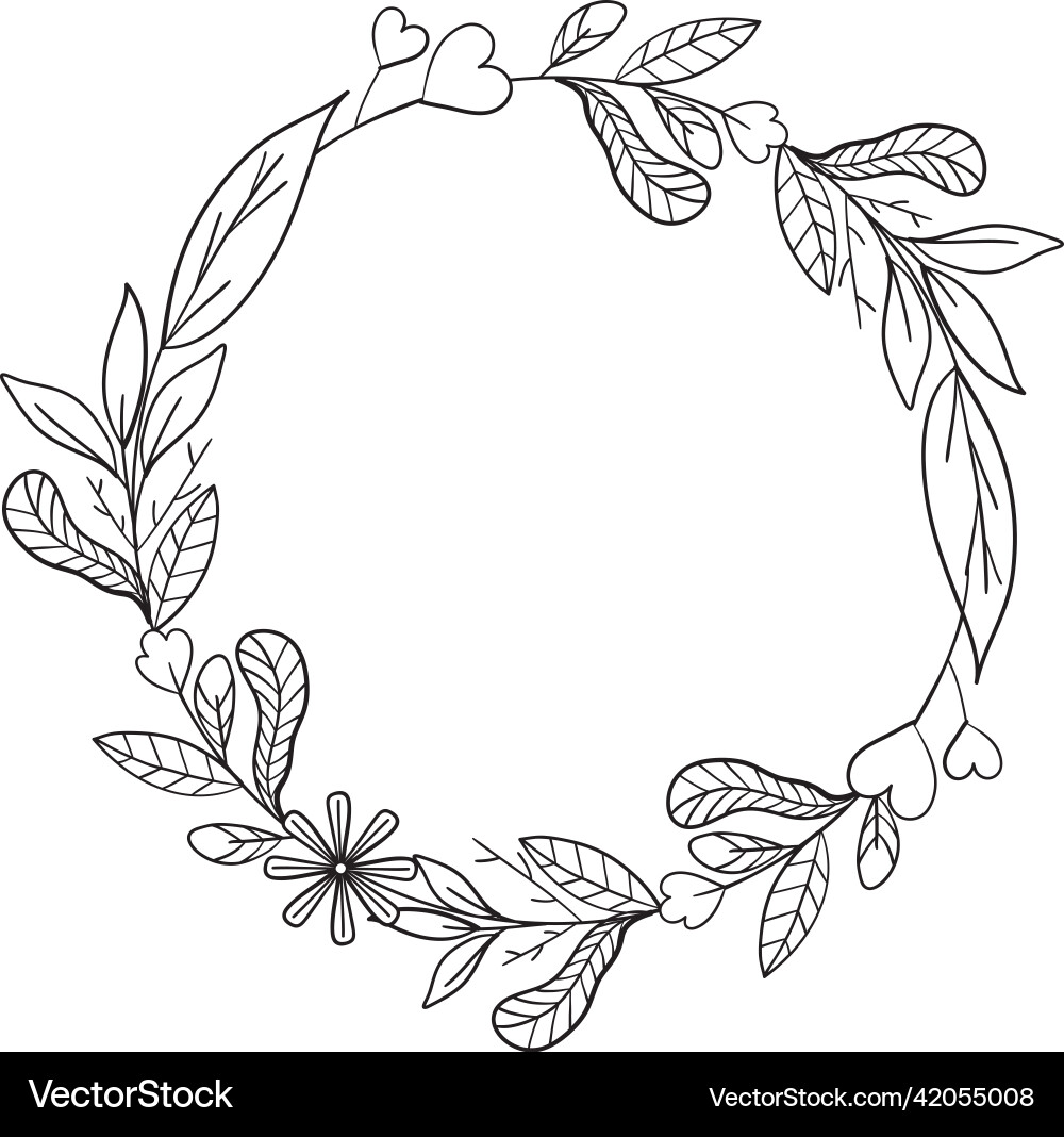 Floral wreath icon Royalty Free Vector Image - VectorStock