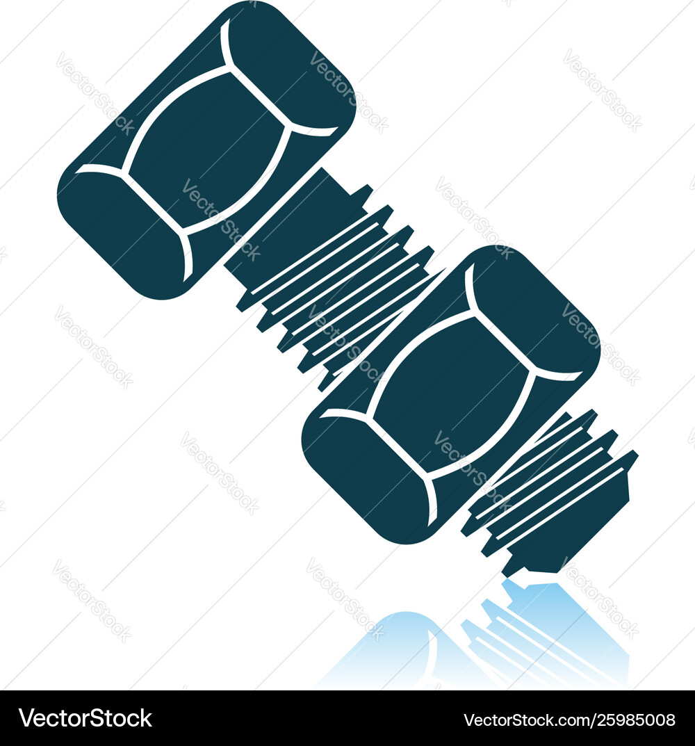Icon of bolt and nut Royalty Free Vector Image