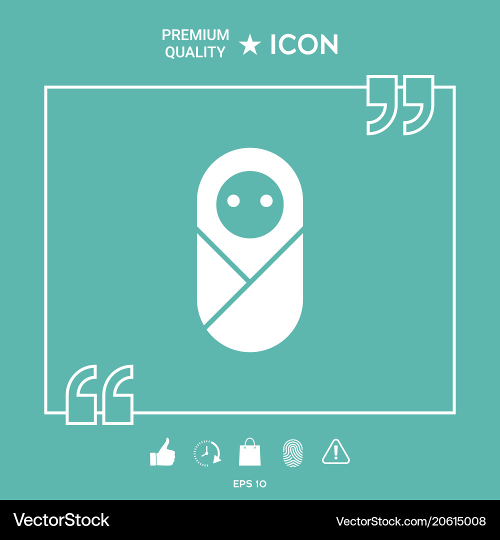Infant neonate newborn icon Royalty Free Vector Image