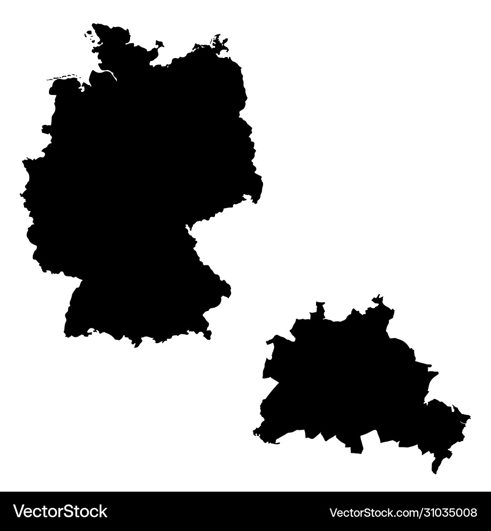 Map germany and berlin country capital Royalty Free Vector