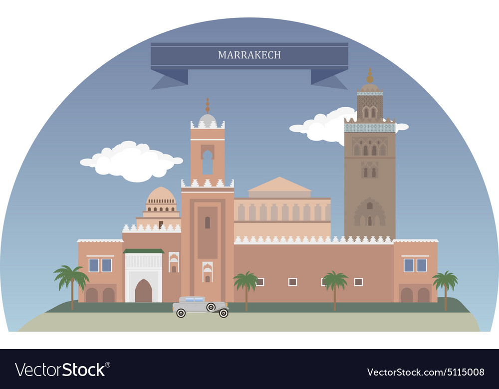 Marrakech Royalty Free Vector Image - VectorStock