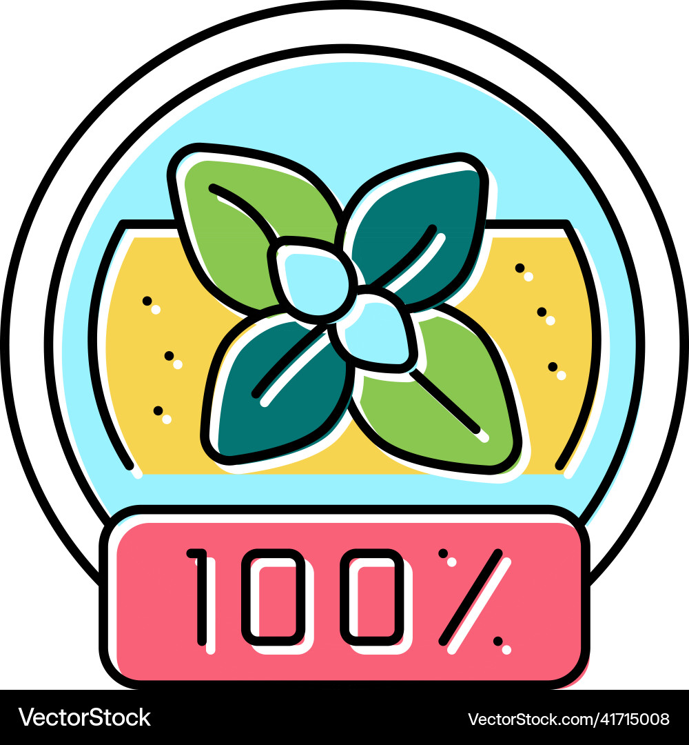 Natural cosmetic color icon Royalty Free Vector Image