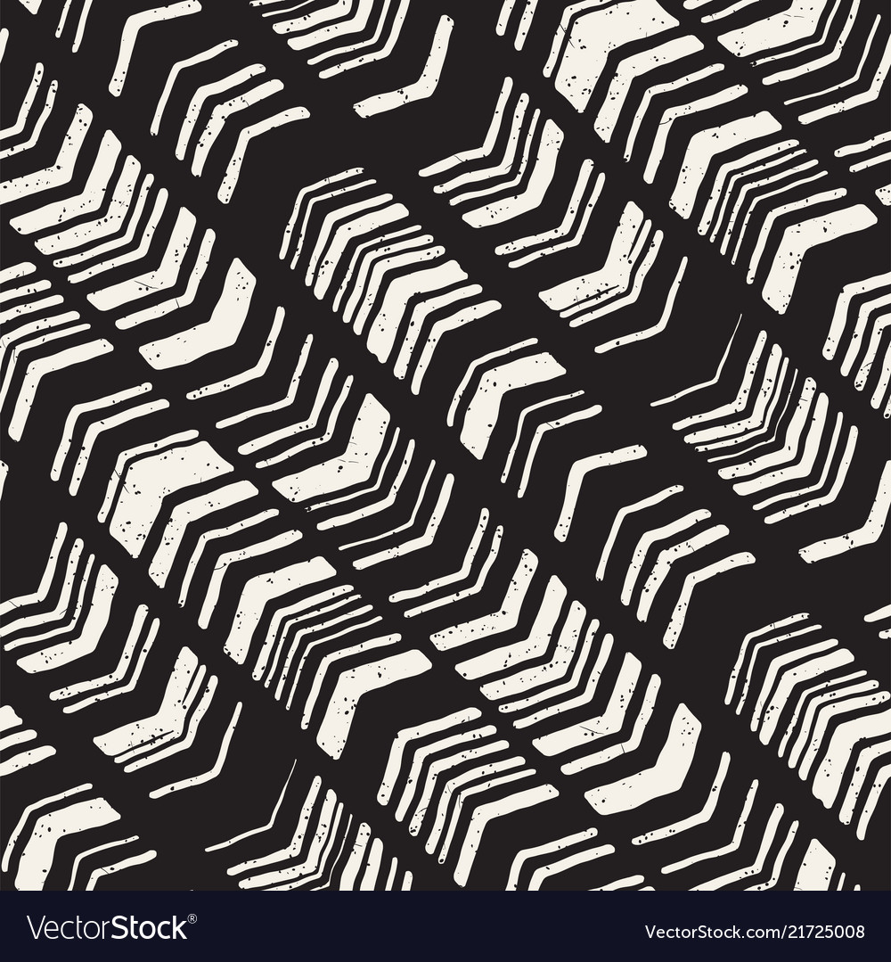 Seamless hand drawn style chevron pattern Vector Image