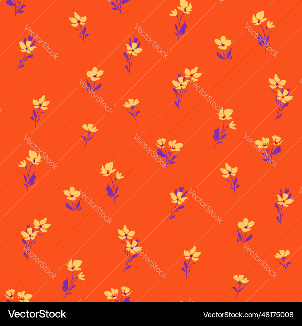 Trendy floral background with elegant small Vector Image