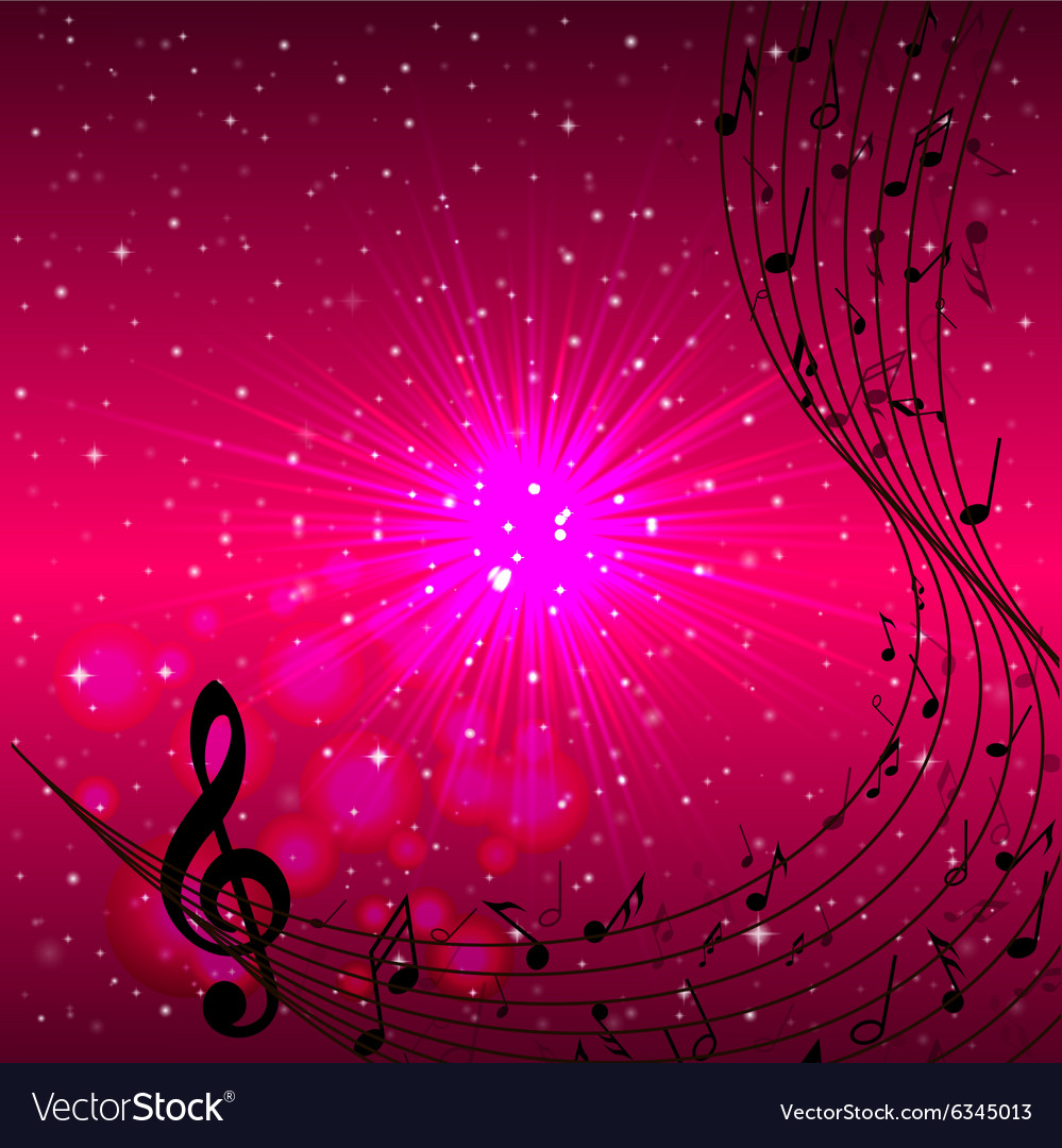 Abstract musical background with notes Royalty Free Vector
