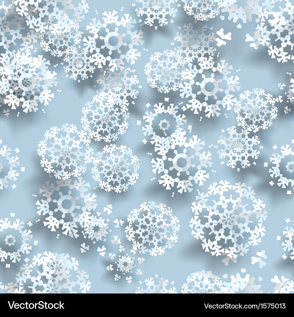Blue paper christmas snowflakes Royalty Free Vector Image