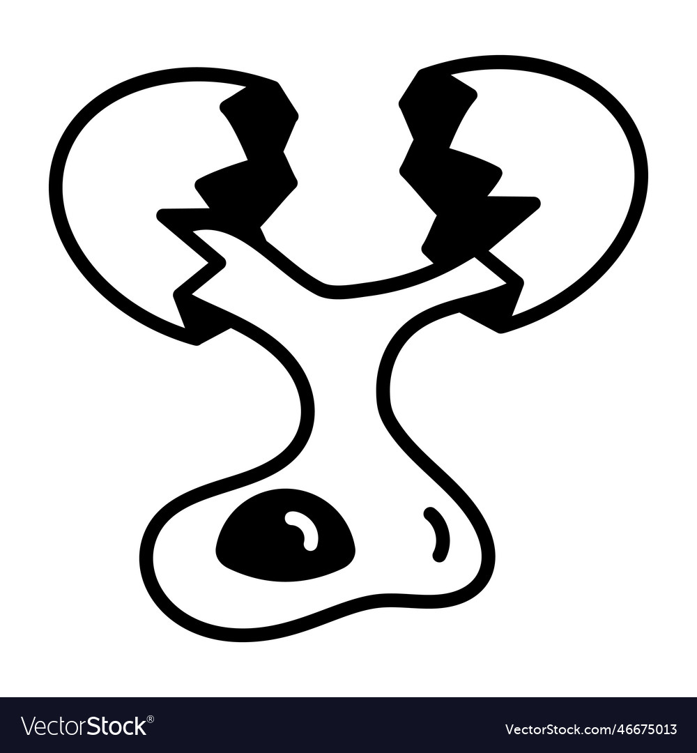 Cracking egg Royalty Free Vector Image - VectorStock